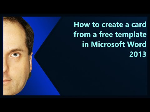 How to create a card from a free template in Microsoft Word 2013