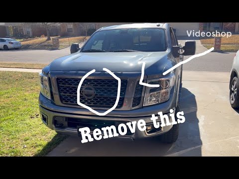 Nissan Titan badge removal and chrome delete.