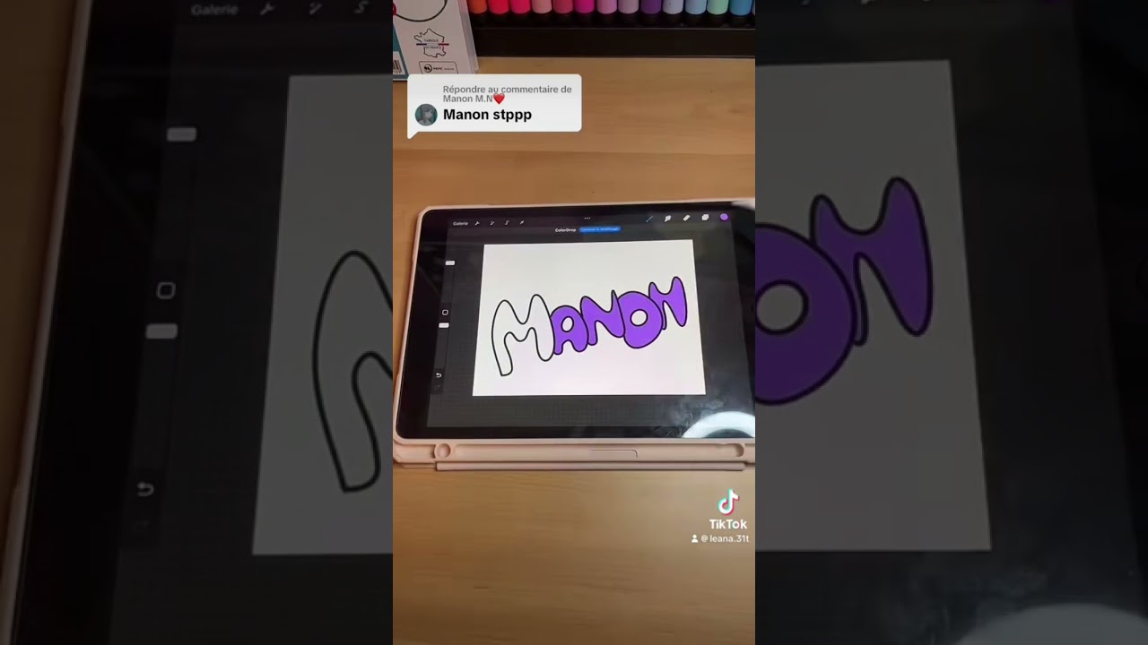 Ecriture du prenom manon