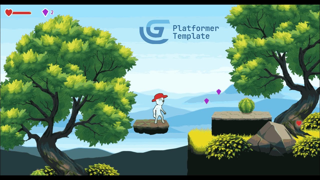 GDevelop 2D Platformer Starter Template