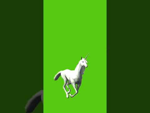 copyright free π green screen white horse #animation video π·πΈπ·