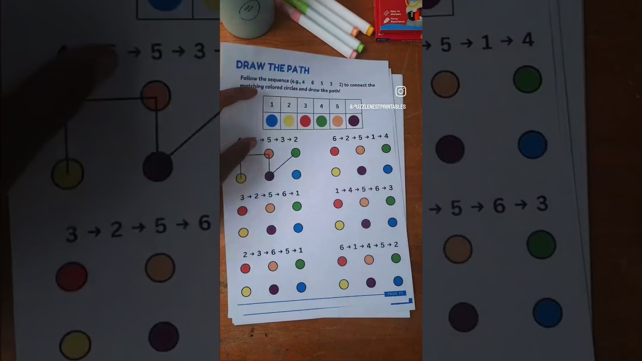 Flipping through the pages of the Visual Perception and Concentration Workbook 1! 📚💡 #printables