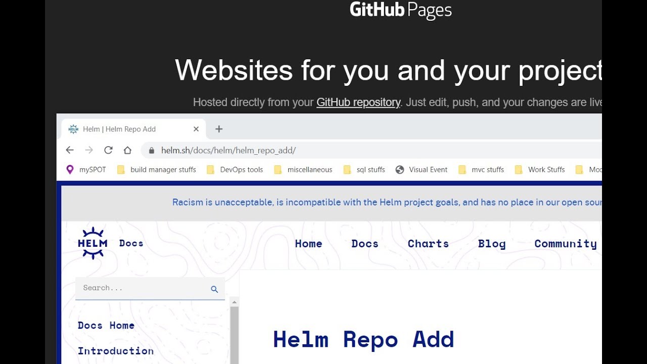 helm package, install, upgrade using github pages as repo