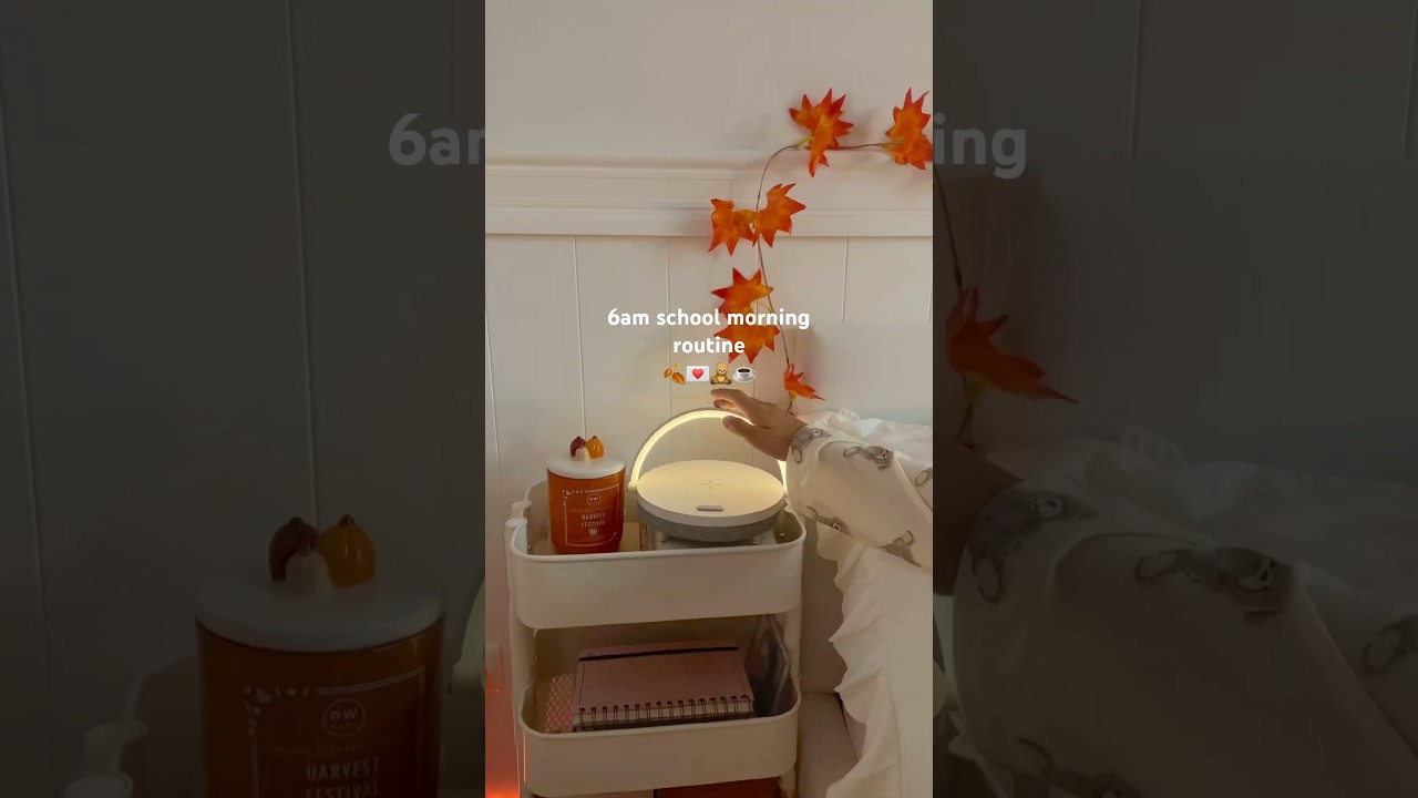 6am school morning routine🧸☕️ #school #schoolmorning #morningroutine #earlymorning #cozymorning