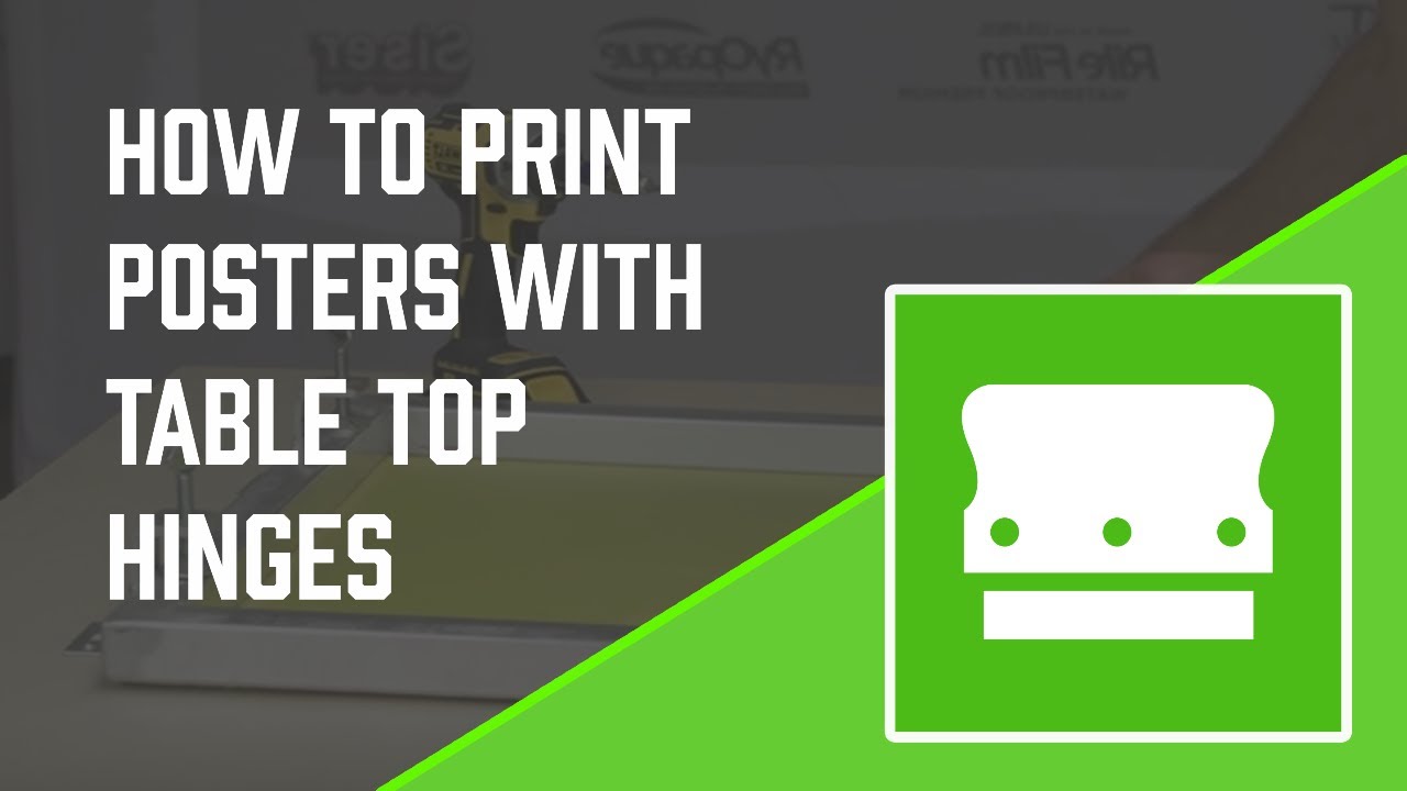 How To Screen Print Posters w/ Tabletop Hinge Clamps