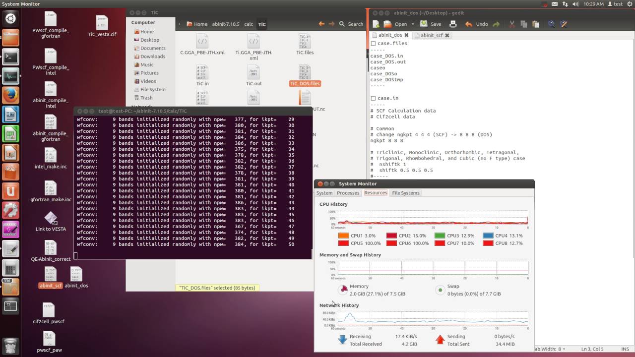 Abinit (DOS calculation)
