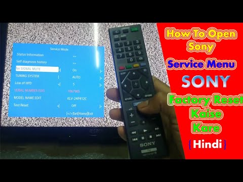 How To Open SONY LED TV Service Menu || Sony Bravia Hard Reset