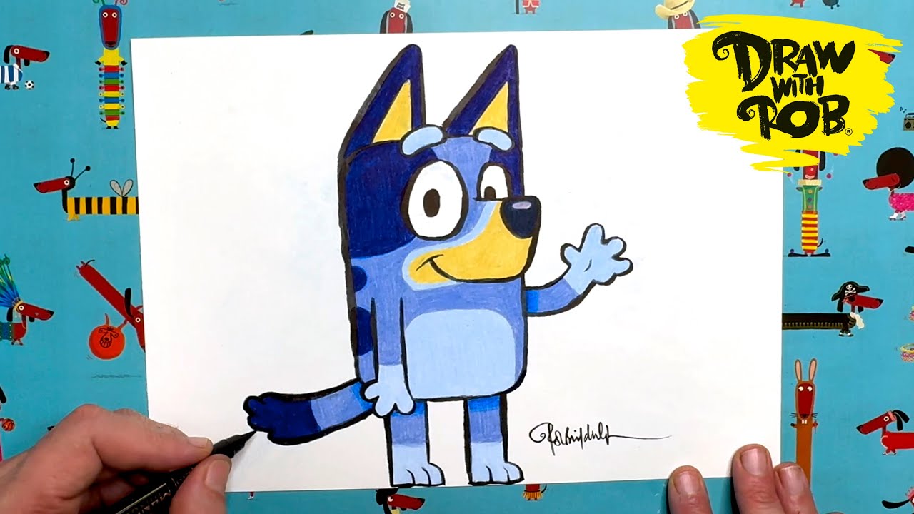 #DrawWithRob 173 Bluey