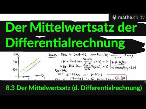 ▶ Der Mittelwertsatz (der Differentialrechnung)   (2/2)    [ by MATHE.study ]