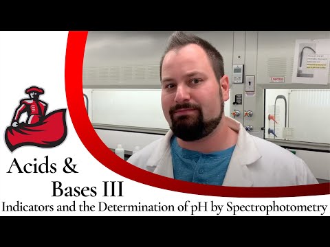 Indicators and the Determination of pH by Spectrophotometry (Acids and Bases)