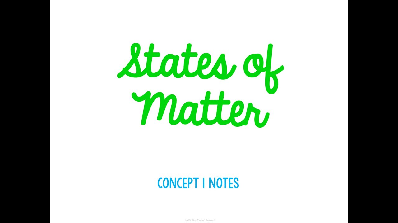 Unit 7 States Concept 1 Notes