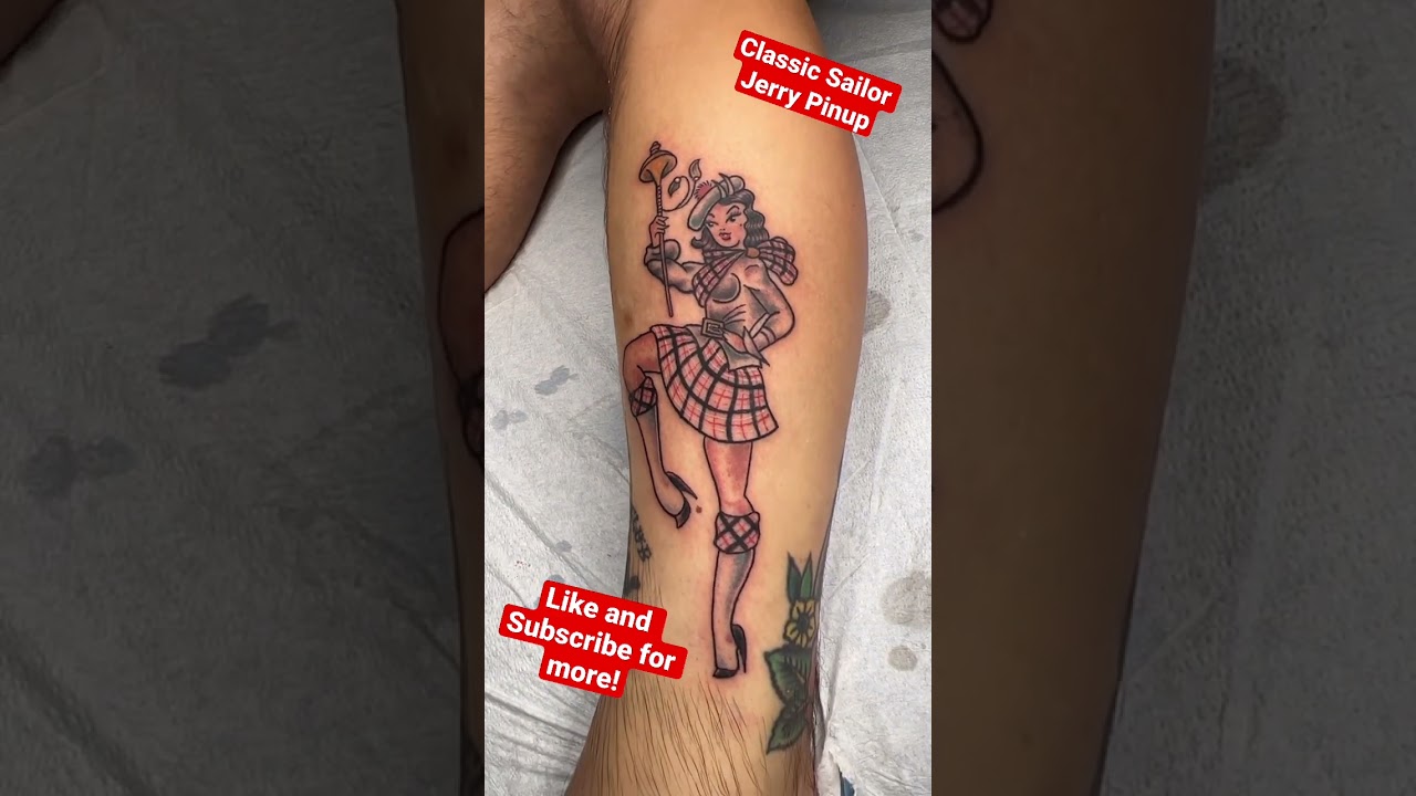 Sailor Jerry Pinup Girl Tattoo | Traditonal Tattoo Art | Old School | Pin Up Girl