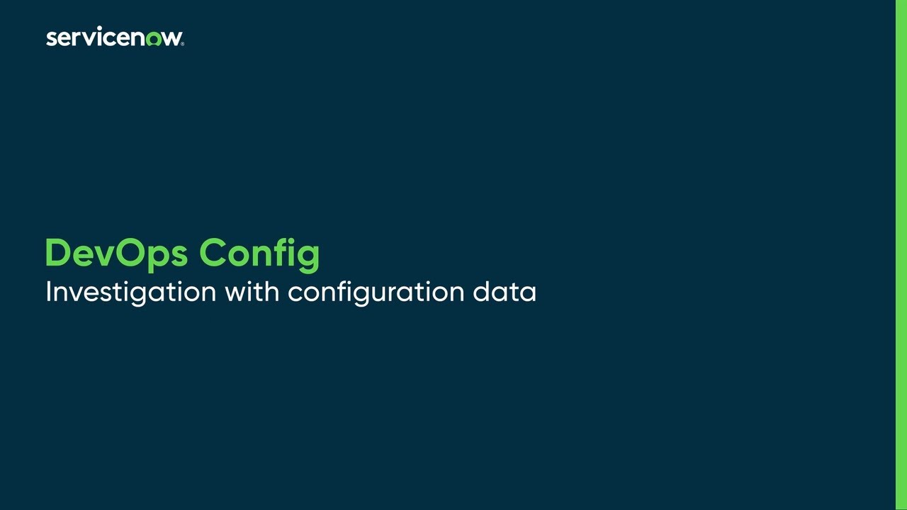 DevOps Config | Capture configuration data