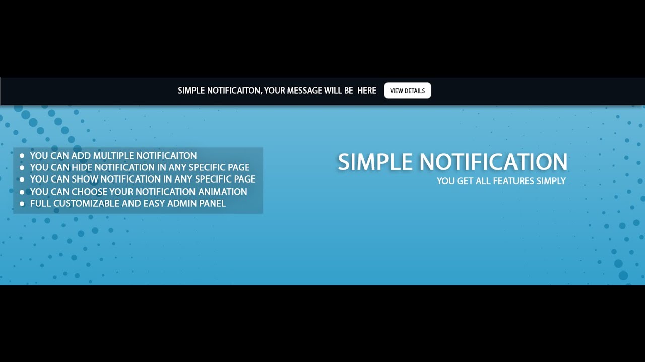 Simple Notification Basic Setup