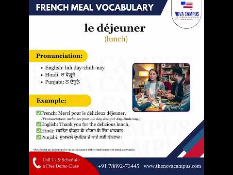 🍽️ French Meal Vocabulary Series 🇫🇷📚 Word of the Day: Le déjeuner – Lunch 🌞🍽️🥗