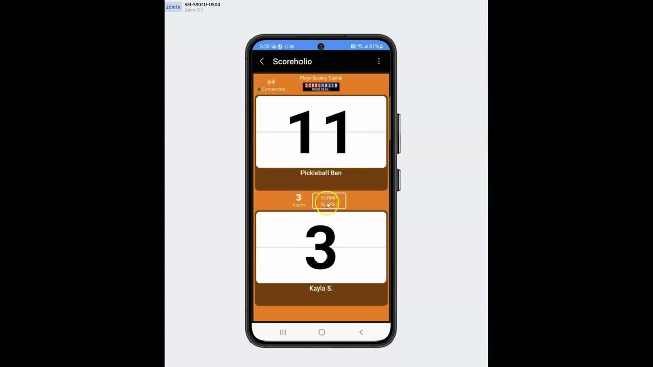Scoreholio - Player Scoring - Player Tutorial