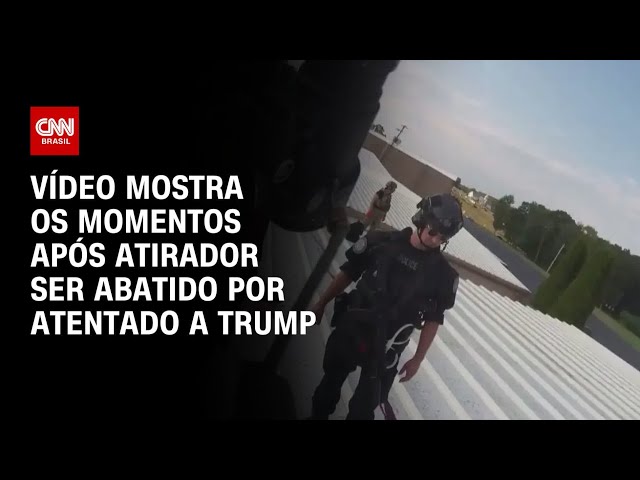 Ataque a Trump: novo vídeo mostra policiais no telhado com corpo de ...