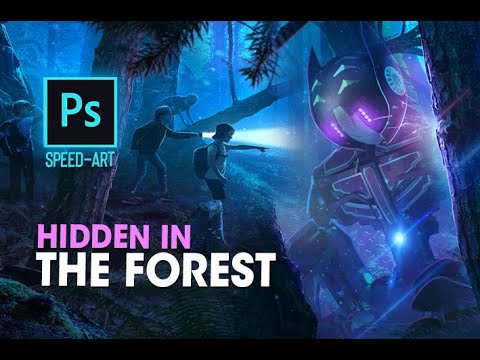 I CREATE a robot lost in the forest / SPEEDART Photoshop