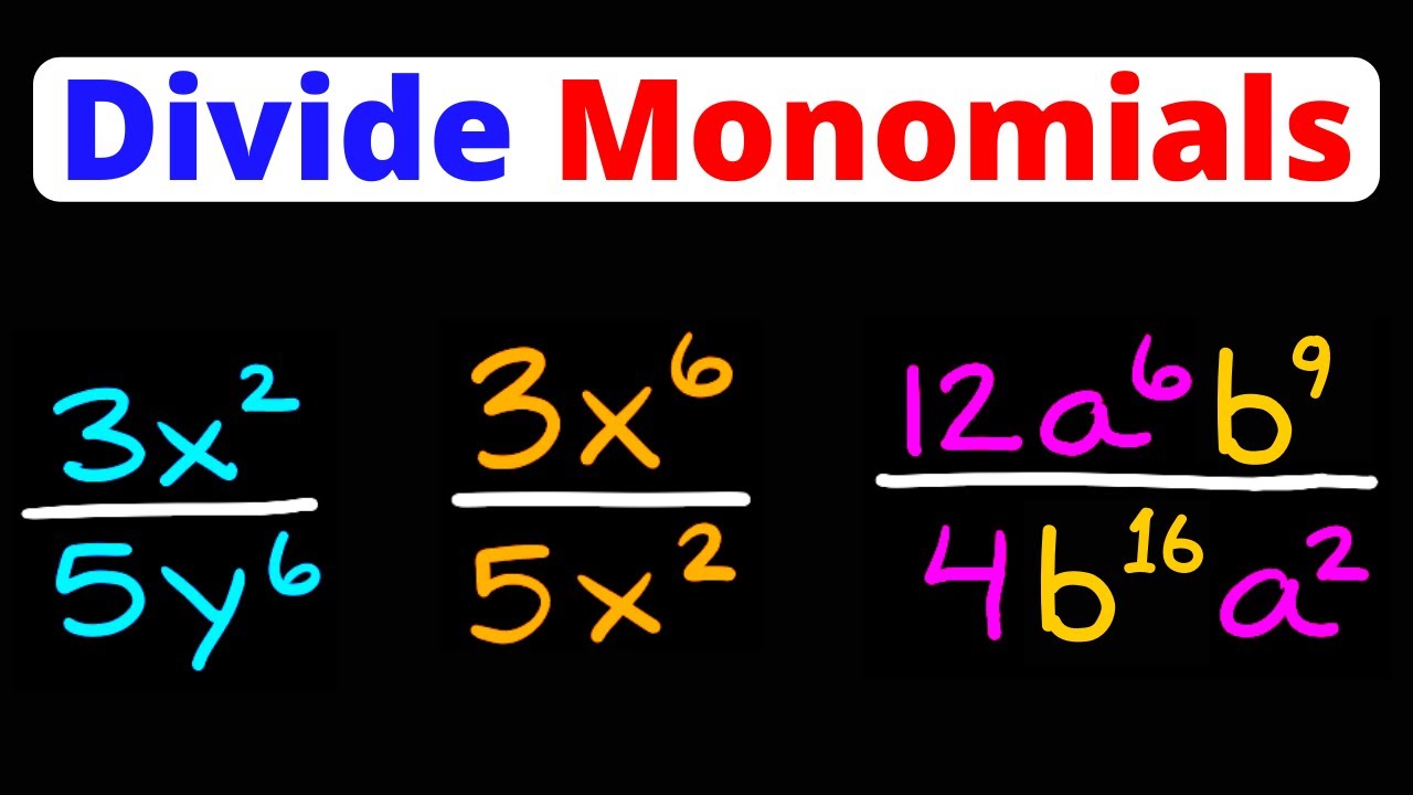 Divide Monomials | Algebraic Expressions | Eat Pi