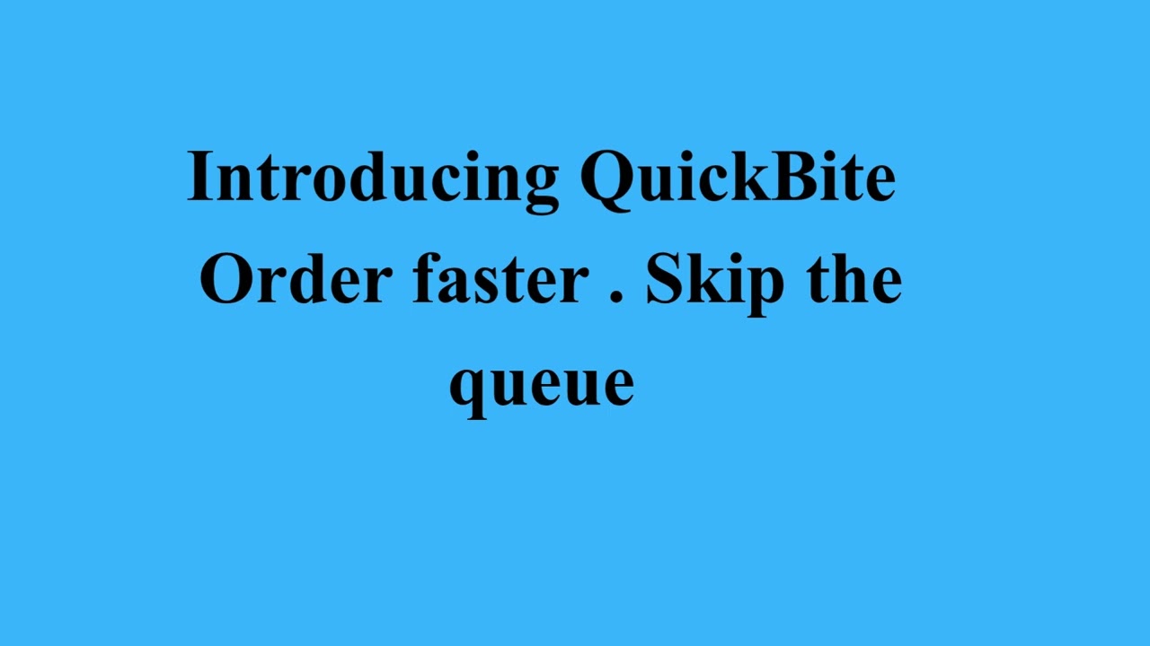QuickBite Smart Ordering System Skip the Queue   Eat Smarter