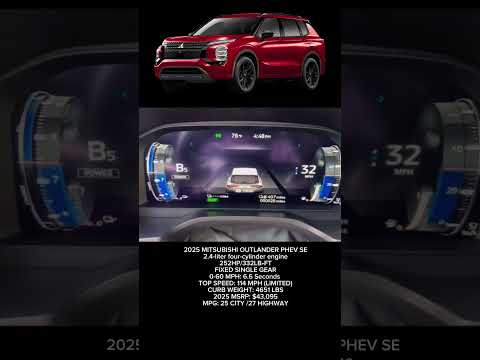 2025 Mitsubishi Outlander PHEV 0-60 MPH #mitsubishi #outlanderphev #0to60 #pluginhybrid
