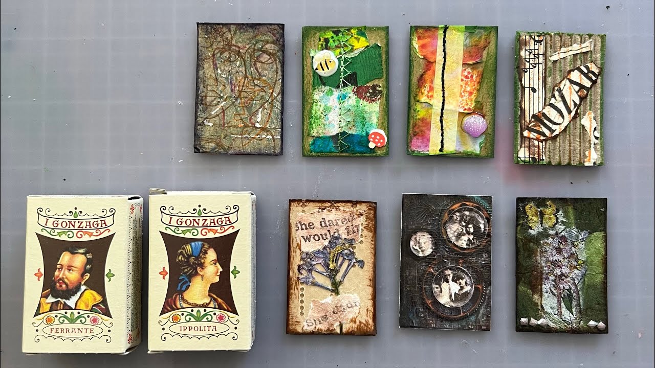 Mini Thumb Art for Mini Arty Boxes  #miniature #miniatureart #miniboxes