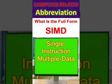 #fullform, what is the full form of SIMD, Single Instruction Multiple Data