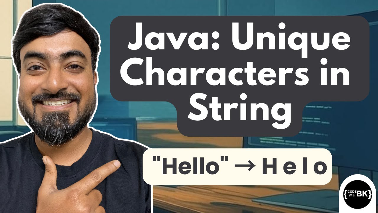 Java Program to Print Unique Characters in a String | For Beginners