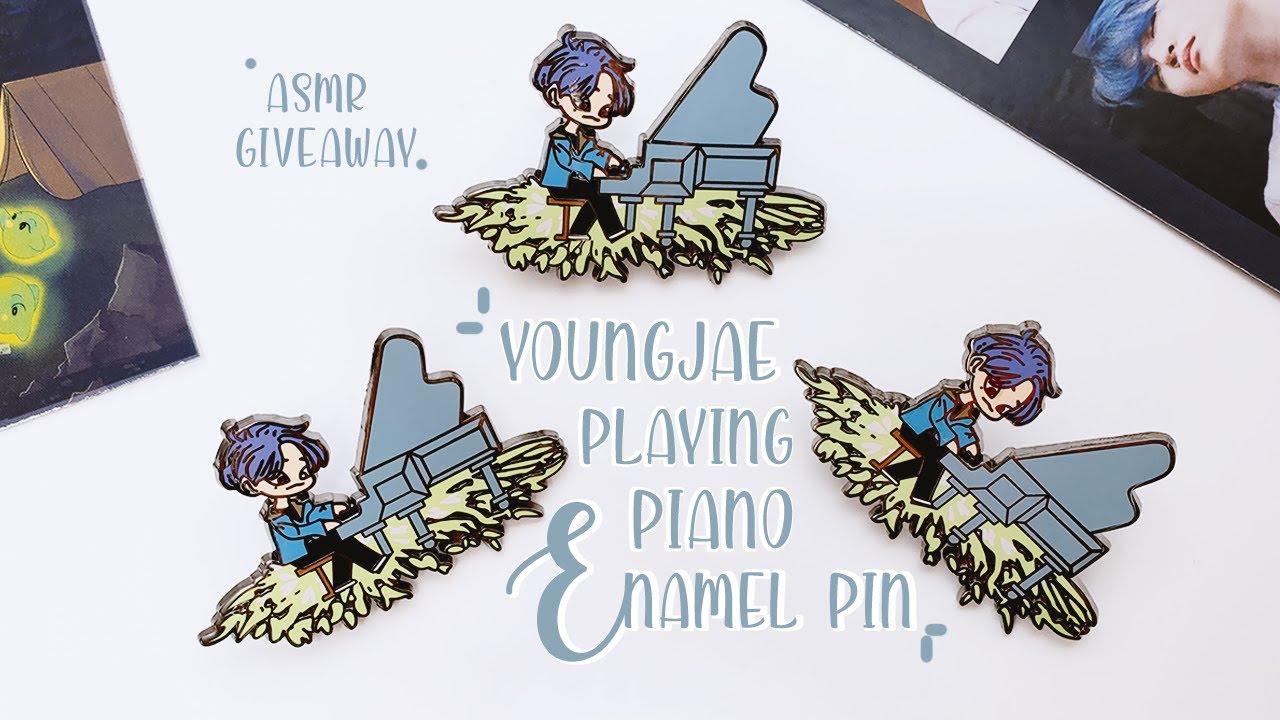 [ASMR] [UNBOXING] [GIVEAWAY] Youngjae Playing Piano Enamel Pins