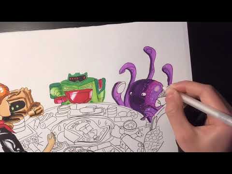 Drawing Toy Story 3 gambling scene