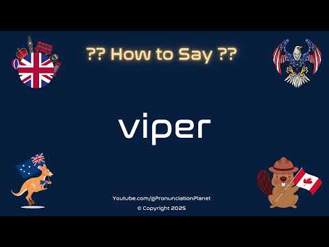 ๐ ๐ How to Pronounce viper? (CORRECTLY) | Pronunciation Planet