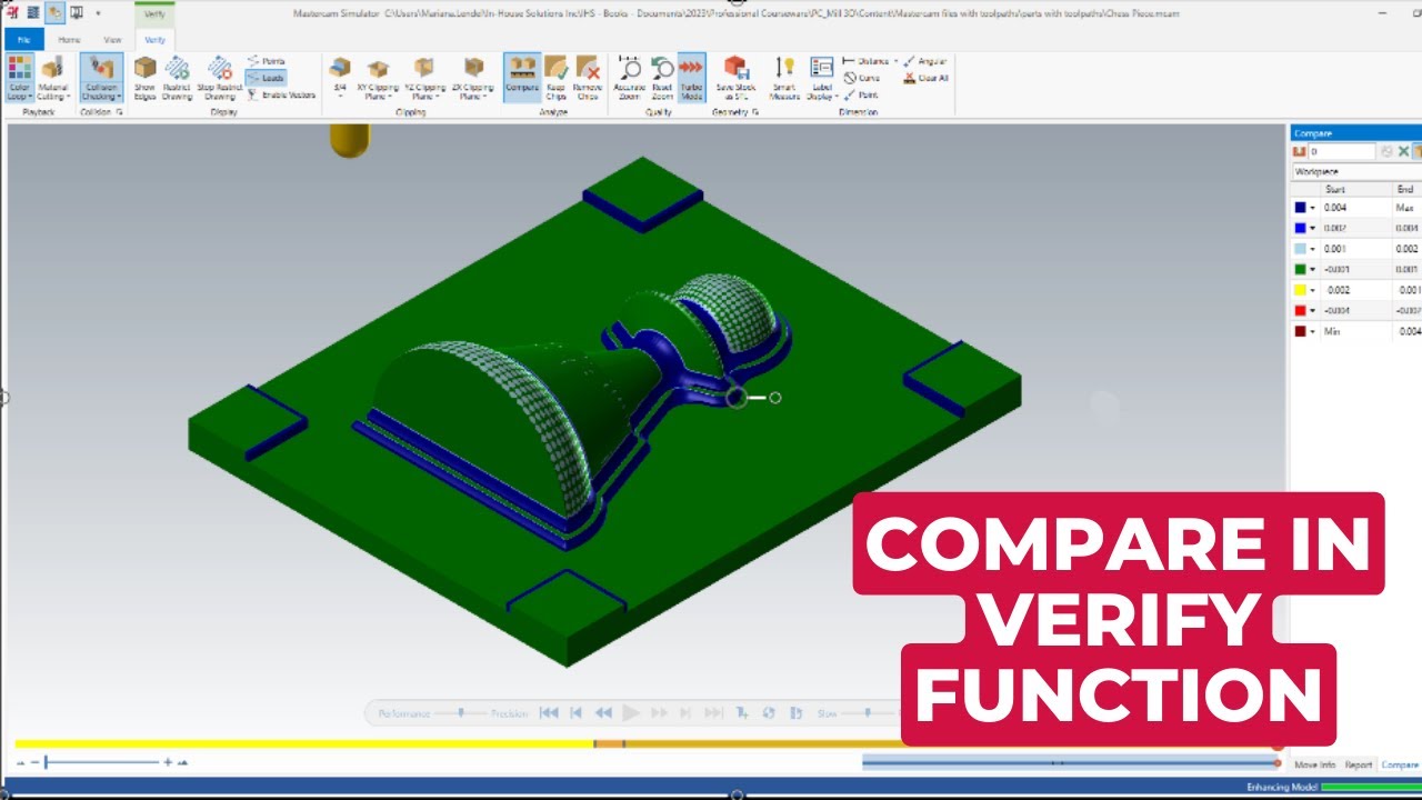Mastercam 2023: Compare in Verify
