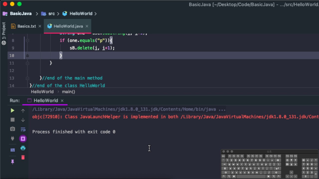 Java Basics 10 - StringBuilder with substring