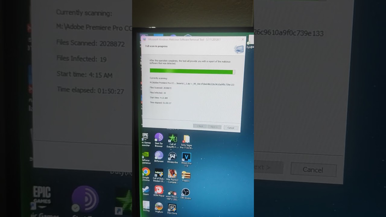 MRT SCAN WINDOWS 10 INFECTED
