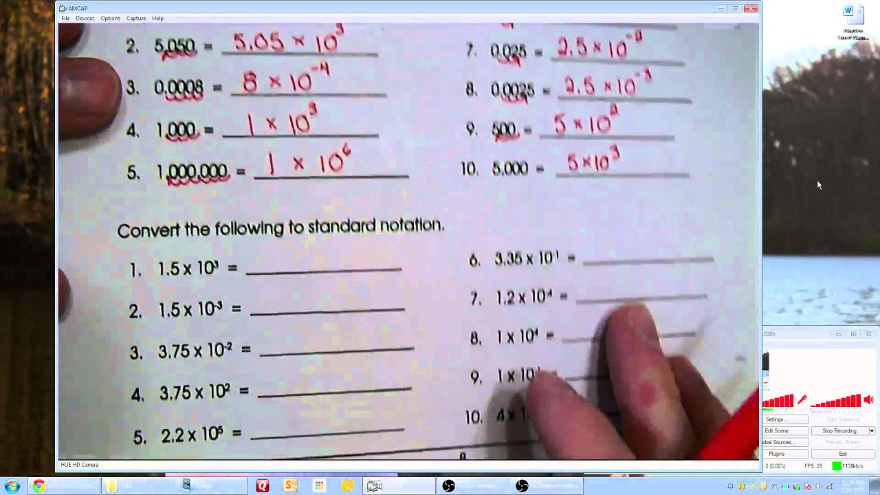 8 EE 3 & 8 EE 4   Writing Numbers in Standard Form and Scientific Notation