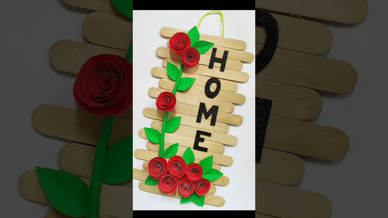 Ice cream Stick Craft Ideas/ Wall decor #shorts #youtubeshorts #diy #walldecor #wallhanging