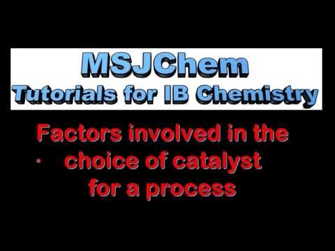 A.3 Factors that affect the choice of catalyst (SL)