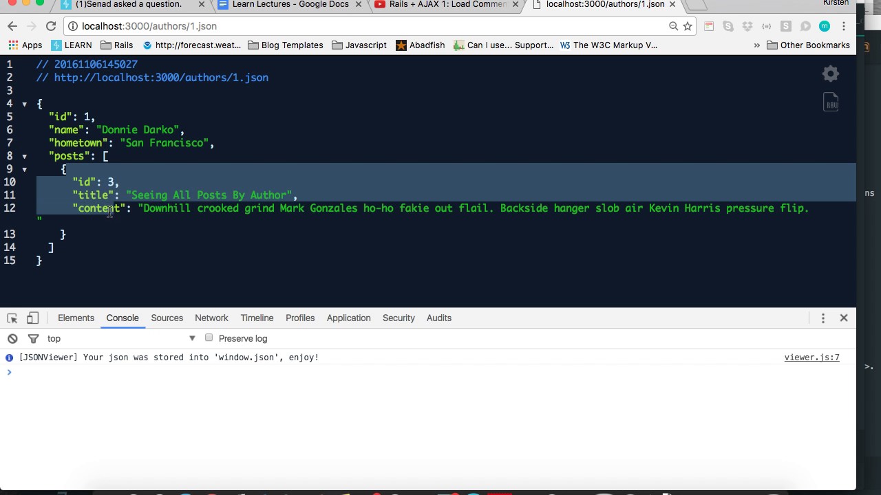 Rails App with JQuery Front-End