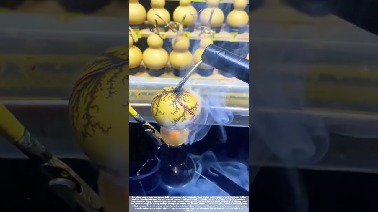 Electrifying Art: How Current Etches Patterns into a Gourd