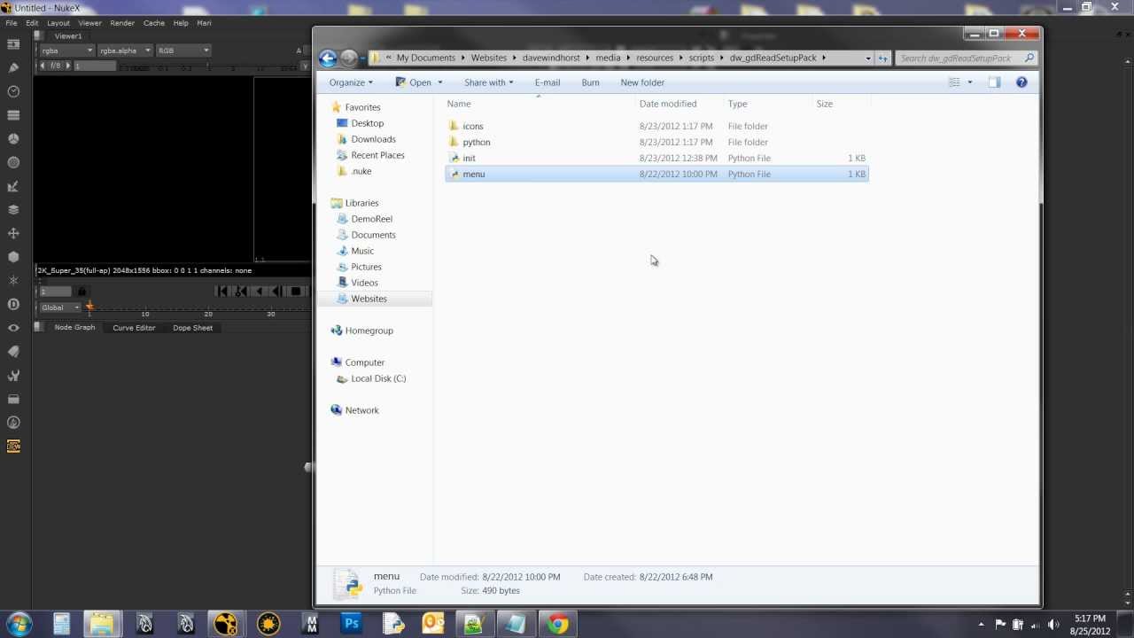 DW// Tutorial 01: Nuke - Install Scripts/Custom Menus