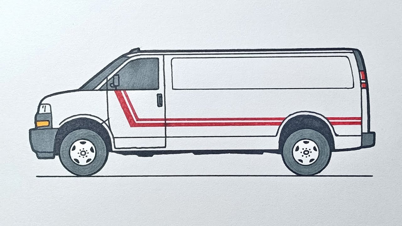 How to Draw a Van | Step by Step