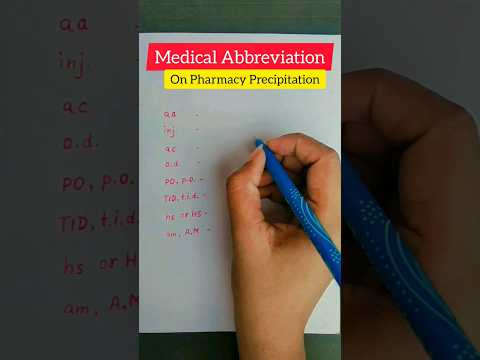 Medical Abbreviation on Pharmacy Precipitation || #abbreviation #shorts #medical