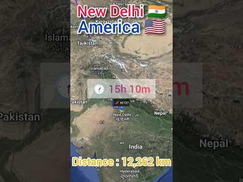 New Delhi to Chicago flight Route ✈️ || India ???????? to United States ???????? ||