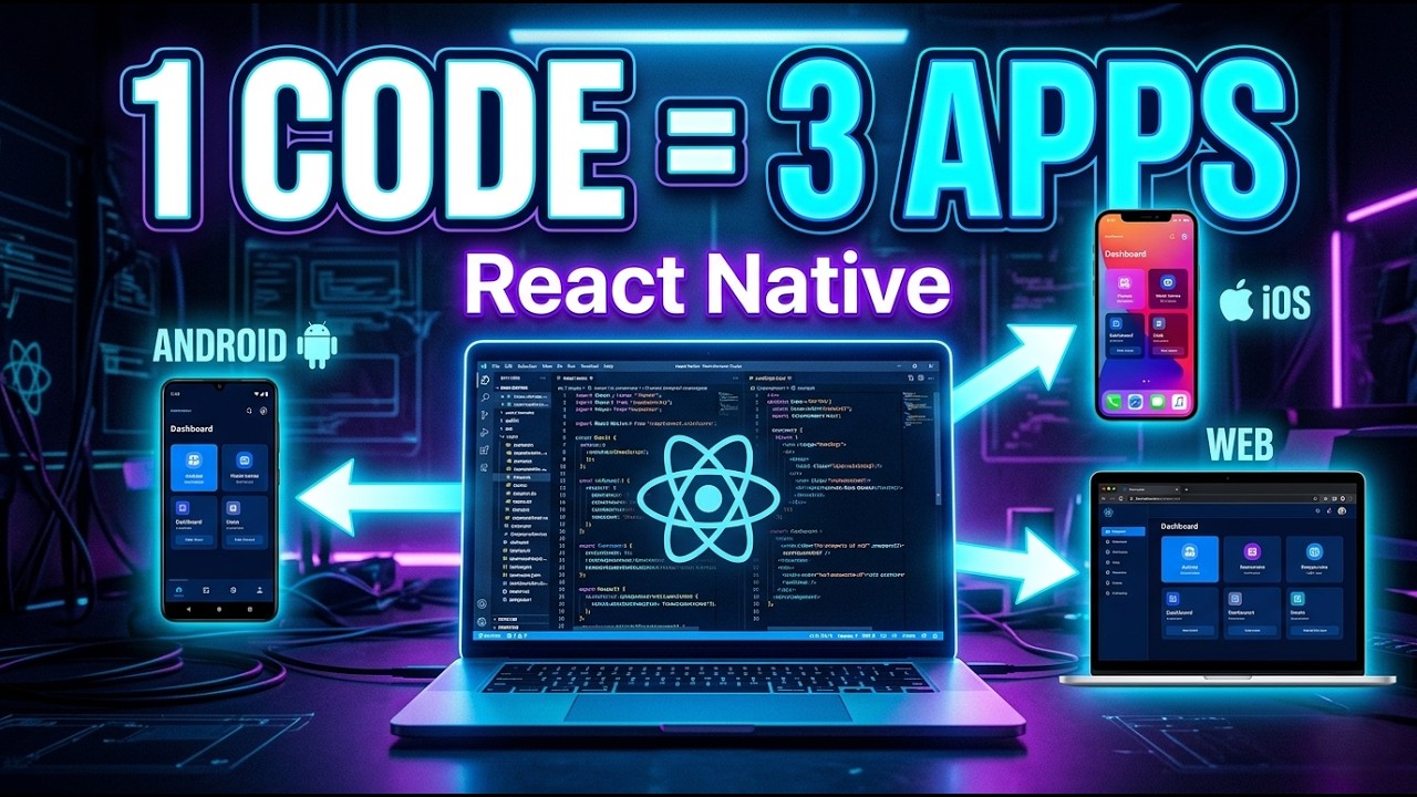 React Native Basics 🚀 | 1 Code, 3 Apps (Android, iOS & Web)