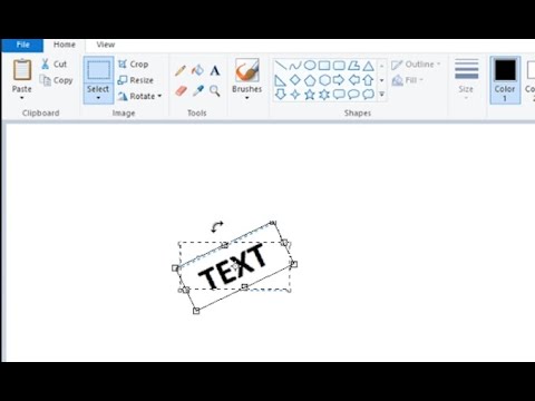 ROTATE TEXT IN MS.PAINT