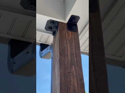 Install Porch Posts-Decorative Hardware