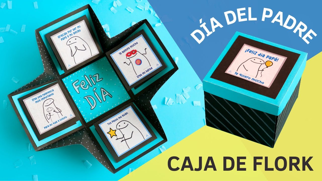 🔵Explosive surprise box for dad 🔵Gift box with Flork phrases for Father's Day