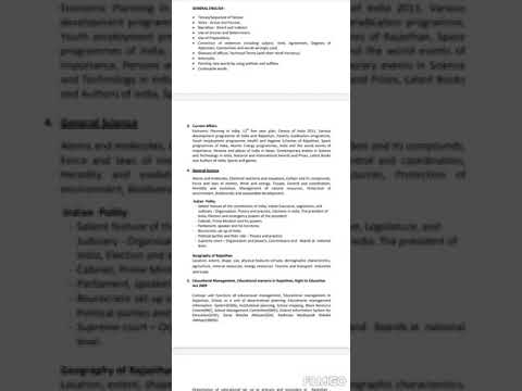 @ School Lecture Syllabus 1st Paper 2021 # 1st Grade Syllabus # Rpsc st Grade 1st paper syllabus pdf
