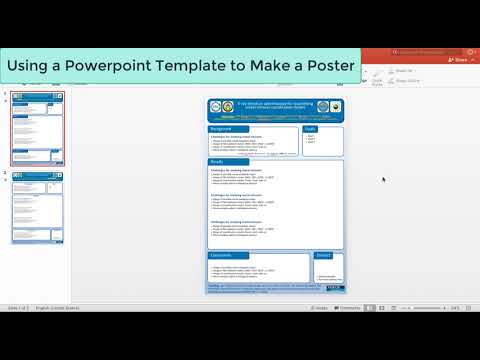 Using Powerpoint to Make a Poster from a Template