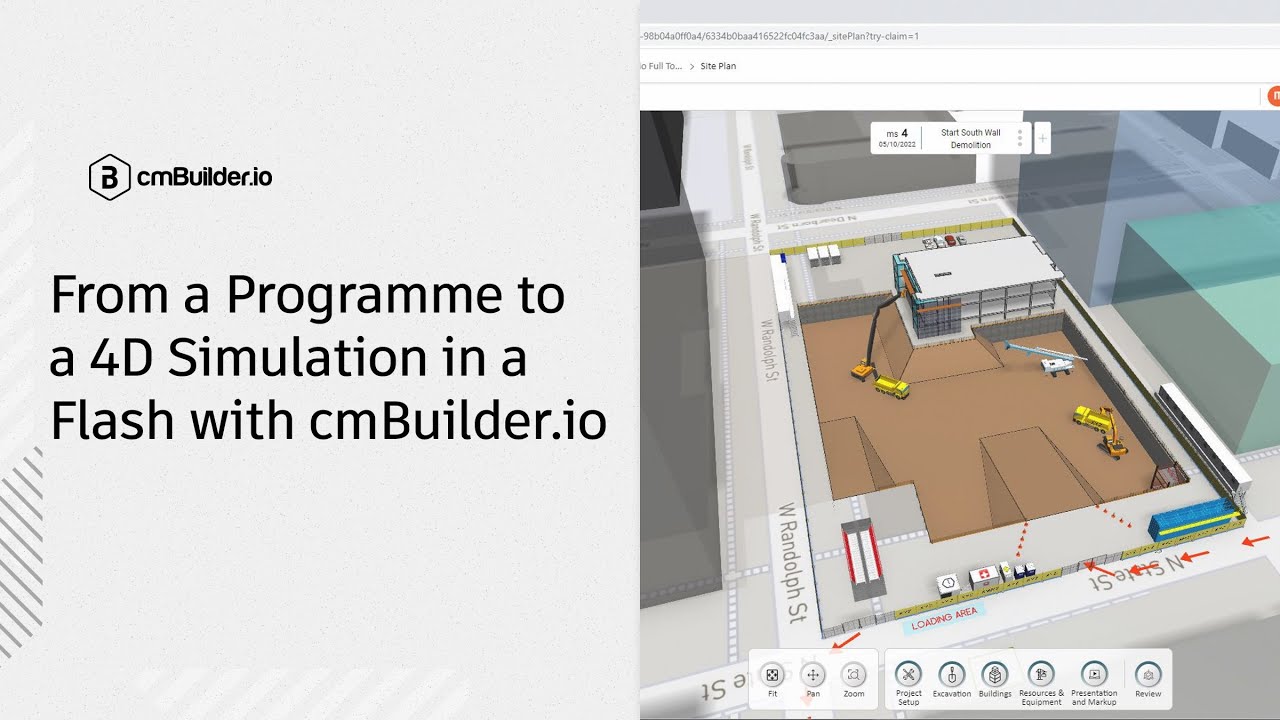 From a Programme to a 4D Simulation in a Flash with cmBuilder.io